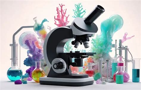 Microscope 3d Model Design Illustration Illustrations