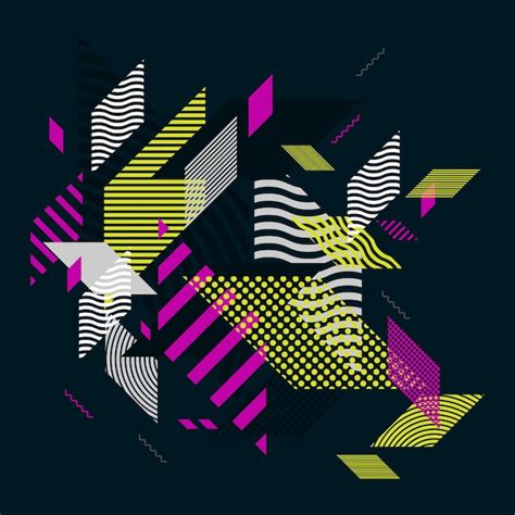 Premium Vector Abstract Art Background With Geometric Elements