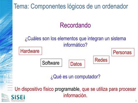 Ppt Componentes Lógicos De Un Computador Powerpoint Presentation
