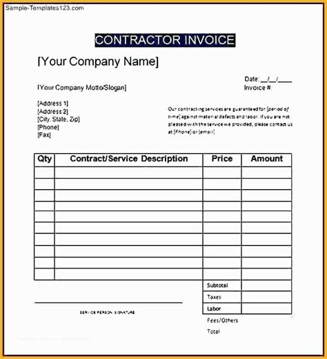 Free 1099 Invoice Template
