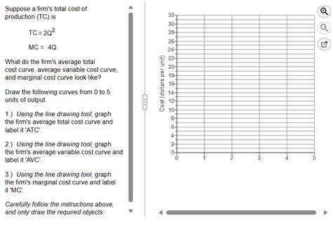 solved suppose a firm s total cost of production tc is