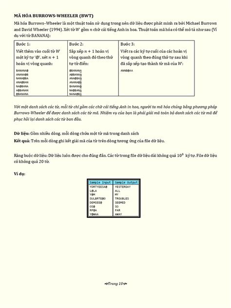 mã hóa burrows wheeler bwt pdf