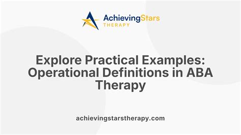 Operational Definitions In ABA