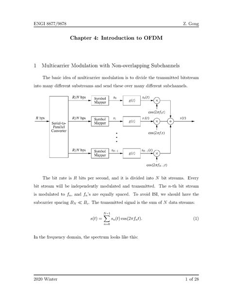 Ofdm Ofdm Chapter 4 Introduction To Ofdm 1 Multicarrier Modulation