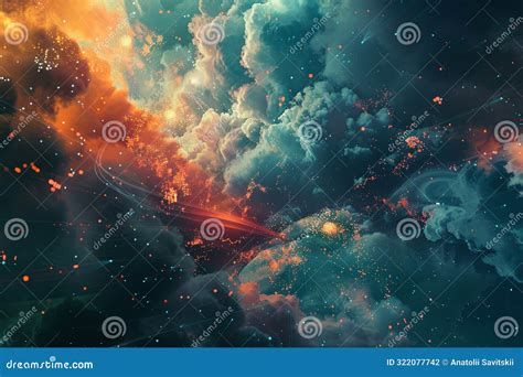 A Colorful Abstract Depiction Of Cloud Computing Featuring Data