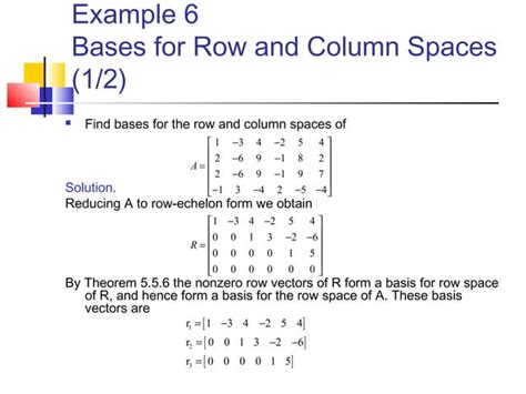 Null Space Rank And Nullity Theorem Ppt