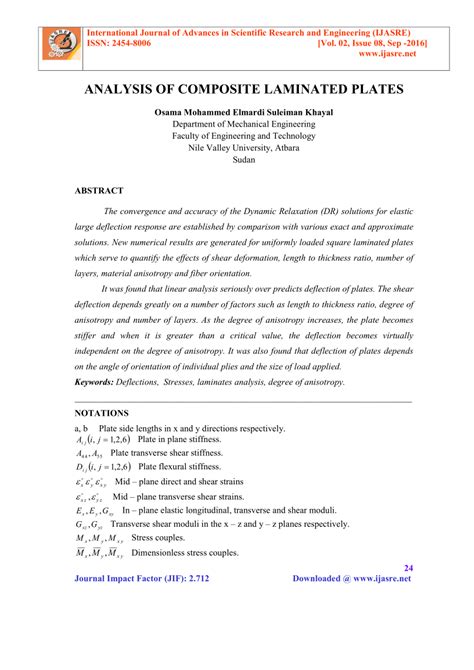 PDF ANALYSIS OF COMPOSITE LAMINATED PLATES