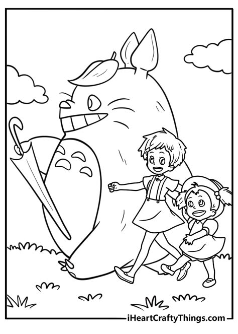 Totoro Coloring Pages Printable Sketch Coloring Page