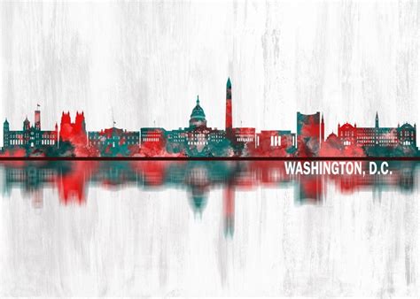 Washington D C Usa Skyline By Towseef Dar Wall Art