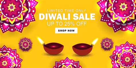 빛의 축제를 위한 판매 포스터 또는 배너 인도 랑골리의 디왈리 종이 컷 스타일 프리미엄 벡터