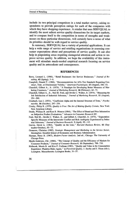 SERVQUAL: A multiple- Item Scale for measuring consumer perceptions of service quality (PDF ...