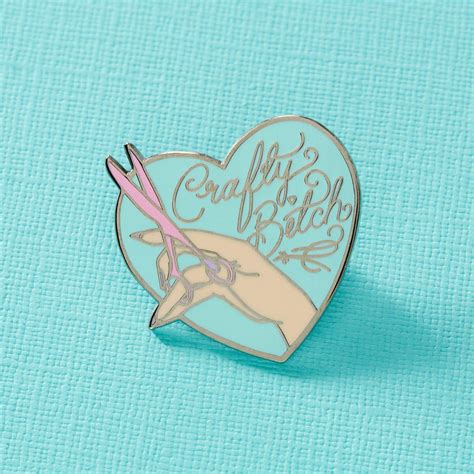Crafty Bitch Enamel Pin Punkypins