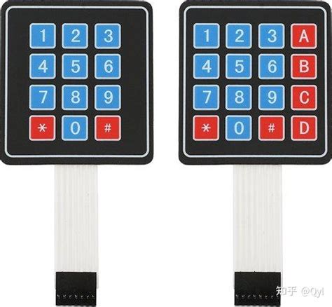 带arduino的接口4×3和4×4薄膜键盘 知乎