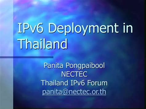PPT IPv Deployment In Thailand PowerPoint Presentation Free Download ID