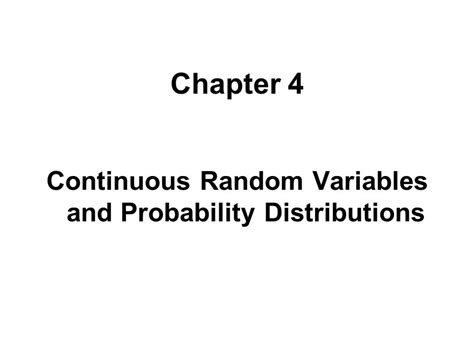 Continuous Random Variables and Probability Distributions - ppt video ...