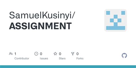 Github Samuelkusinyi Assignment