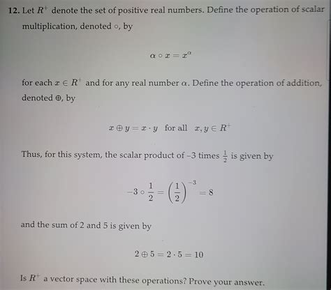 Solved Let R Denote The Set Of Positive Real Numbers Define