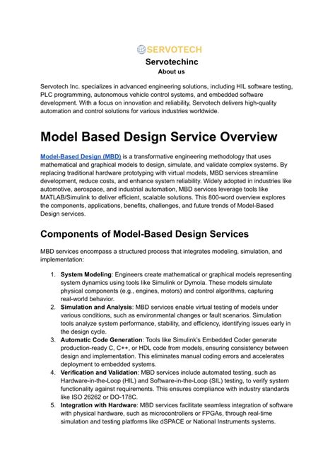 Ppt Model Based Design Service Overview Powerpoint Presentation Free