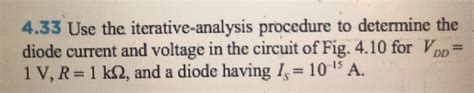 Solved 433 Use The Iterative Analysis Procedure To