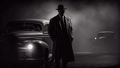 Premium Photo Noir Detective Black And White Retro