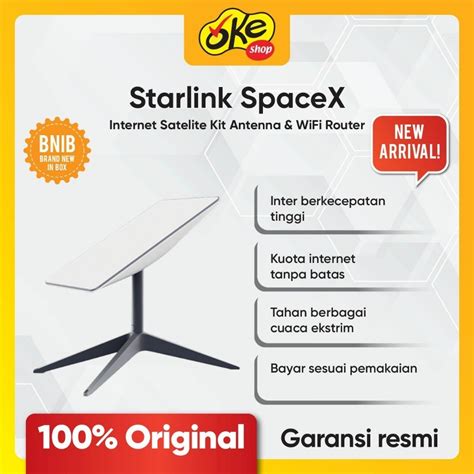 Jual Starlink Standard Internet Kit Satellite Antena And Wifi Router Kit