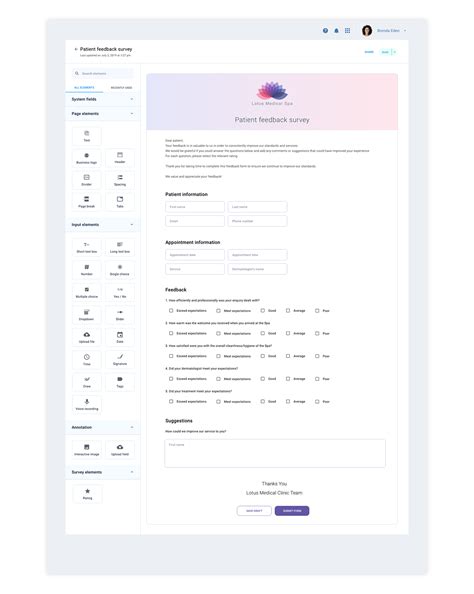 Form Builder App For Spa On Behance