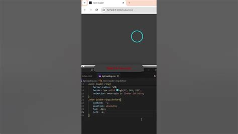 Neon Loading Animation Using Html And Css 🔥💡 Shotrs Html Css