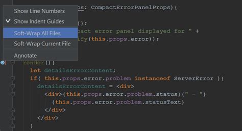 Code Wrap IntelliJ Stack Overflow