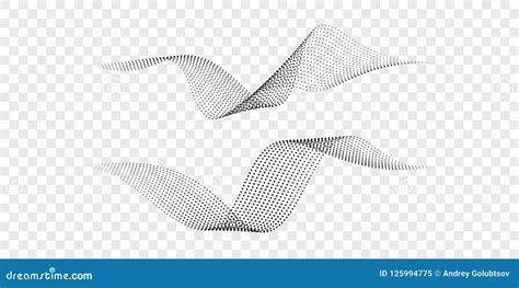 Halftone Wave Pattern Vector Abstract Background Stock Vector