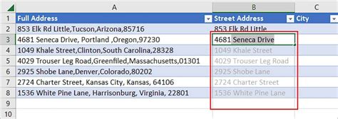 How To Separate Address In Excel