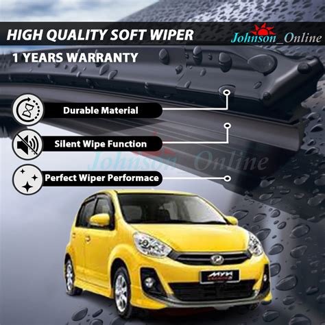 Soft Wiper Myvi 2011 2017 Nano Bond Wiper Blade 1set Shopee Philippines