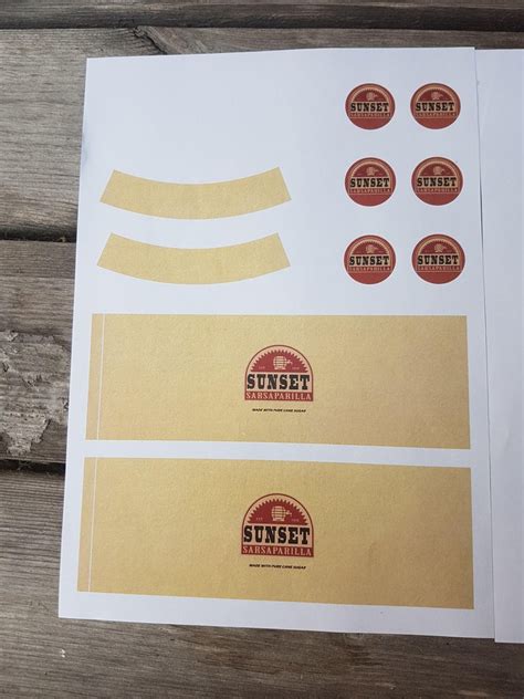 Fallout Sunset Sarsaparilla Bottles And Star Caps Free Pdf Print Out