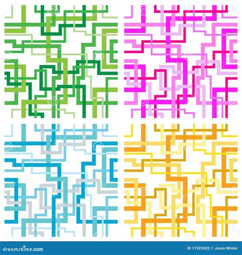 Seamless Interweaving Lines Pattern Stock Vector Illustration Of