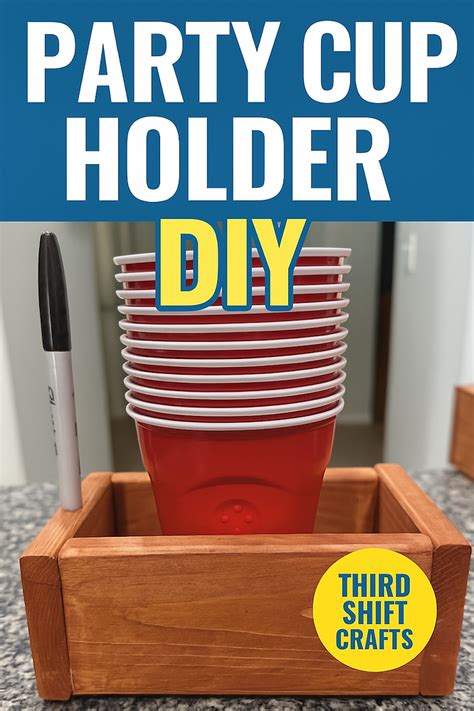 Build It Yourself Diy Party Cup Holder With Marker Slot