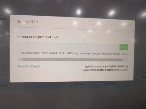 Opc Ua Server Faulted Certificate Problem Ignition Inductive