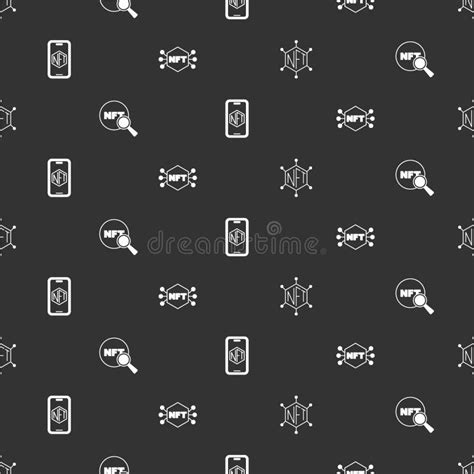 Set Nft Blockchain Technology Search Mobile With Art Store App And