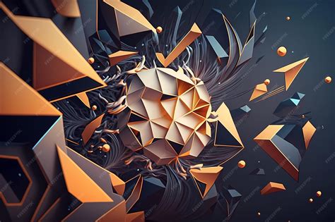 Premium Photo 3d Rendering Of Futuristic Abstract Structure With