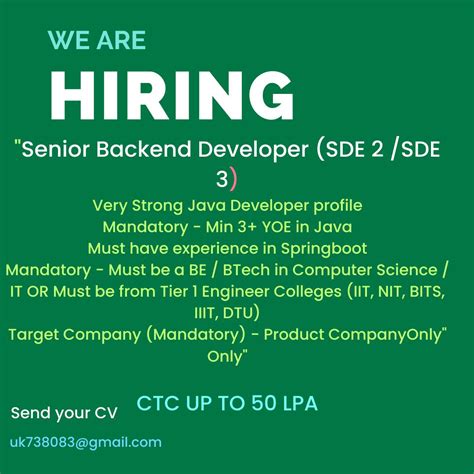 Umesh Kumar On Linkedin Hiring Java Backend Developersjob