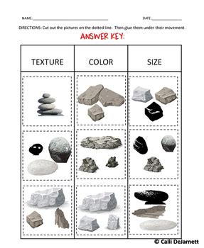 Sorting Rocks Glue Able By Calli DeJarnett Teachers Pay Teachers