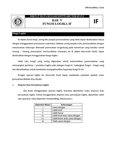Modul Belajar Excel Pdf