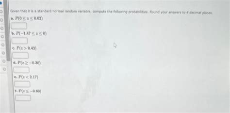 solved given that z is a standard normal random variable