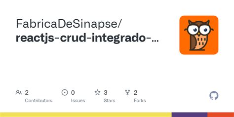 github fabricadesinapse reactjs crud integrado com backend