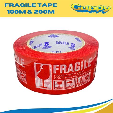 Ht Tape Fragile Tape 100 Meters And 200 Meters By 2 Inches Fragile Packaging Tape Shopee