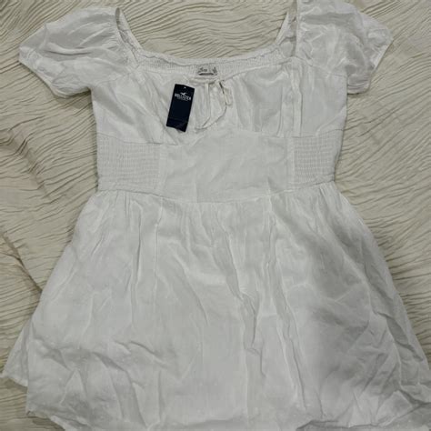 White Hollister Dress With Built In Shorts And Depop