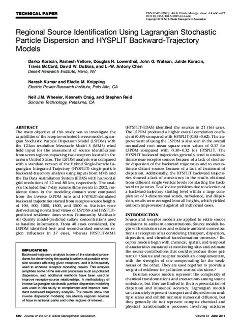 pdf regional source identification using lagrangian stochastic