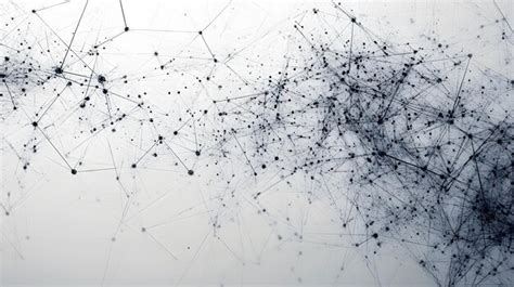 Abstract Network Of Interconnected Lines And Dots Premium Ai