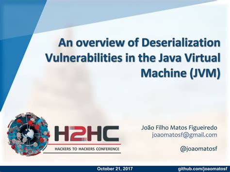 An Overview Of Deserialization Vulnerabilities In The Java Virtual