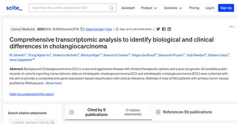 Comprehensive Transcriptomic Analysis To Identify Biological And