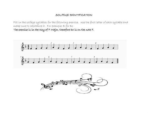Solfege Identification In The Key Of F Online Exercise For Live Worksheets