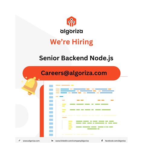Algoriza On Linkedin Available Vacancy Senior Backend Nodejs Job Type